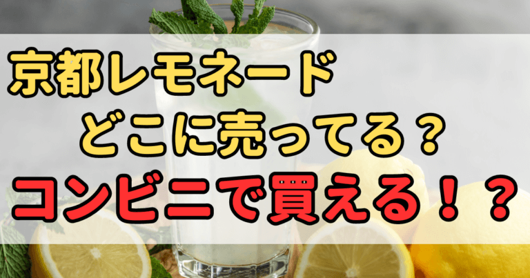 京都レモネードはどこで売ってる？コンビニには売ってないの？ | NO WAY!